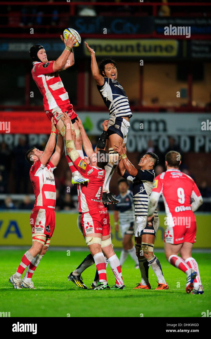 12.11.2013Gloucester, England. Gloucester Flanker (#6) Tom Savage (capt ...