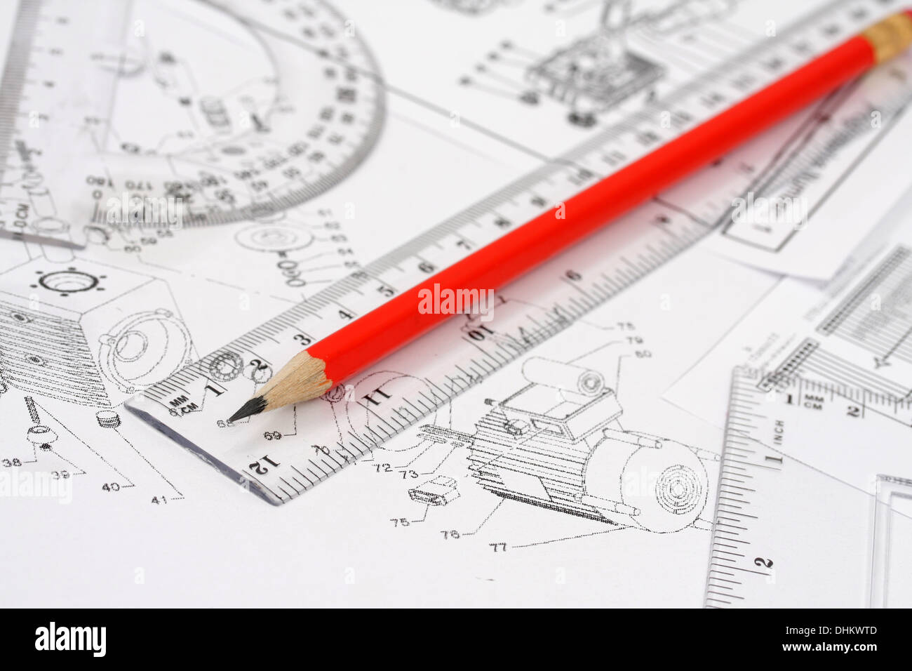 Ruler drawing hi-res stock photography and images - Alamy