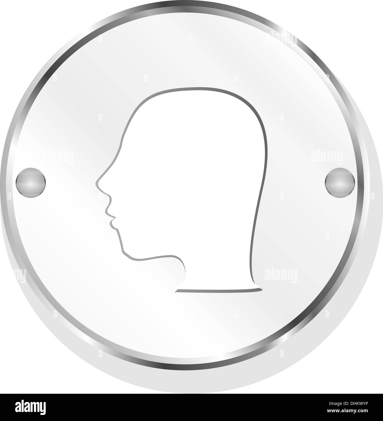 Glossy Metallic Style Person icon Stock Photo - Alamy