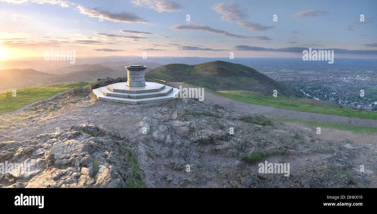 The Toposcope on the Worcestershire Beacon signifies the highest point ...