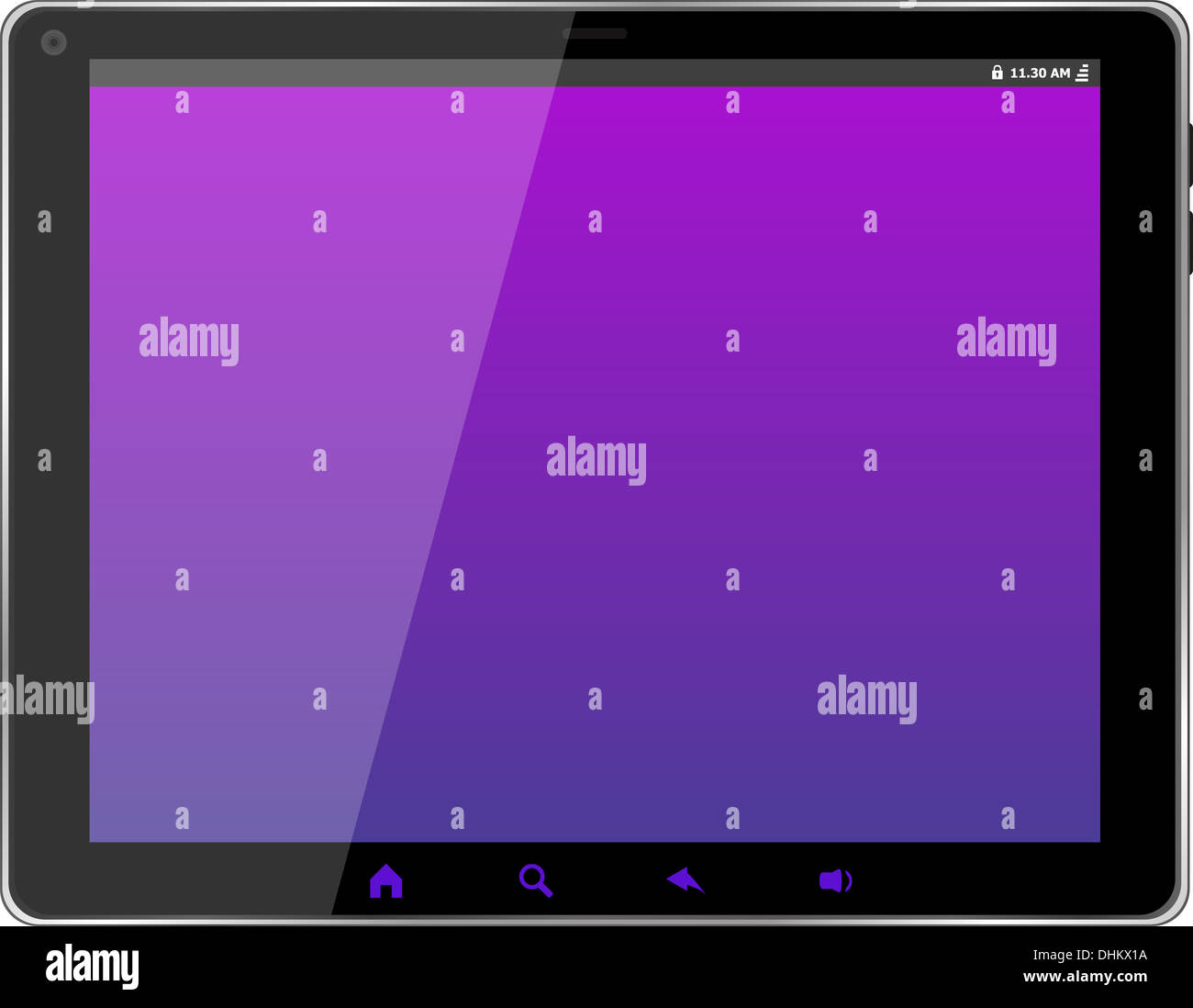 Digital tablet with abstract blue screen Stock Photo - Alamy