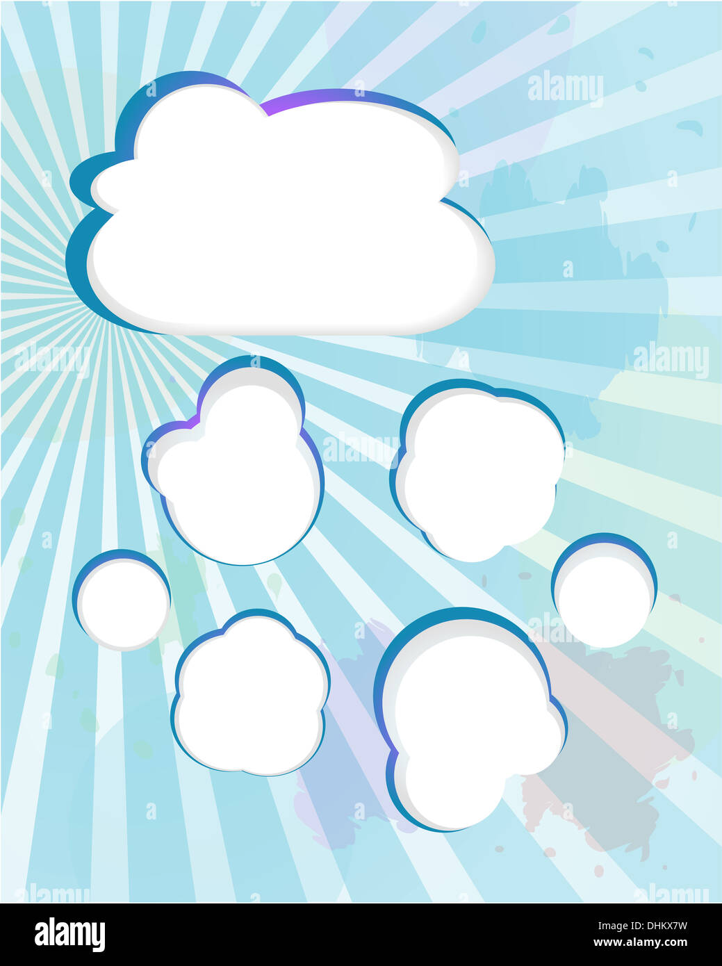 Abstract blue technology cloud hi-res stock photography and images - Alamy