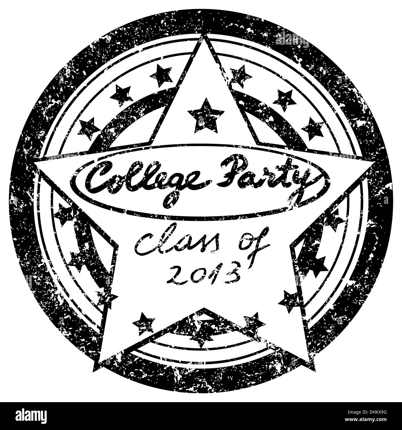 college party stamp Stock Photo - Alamy