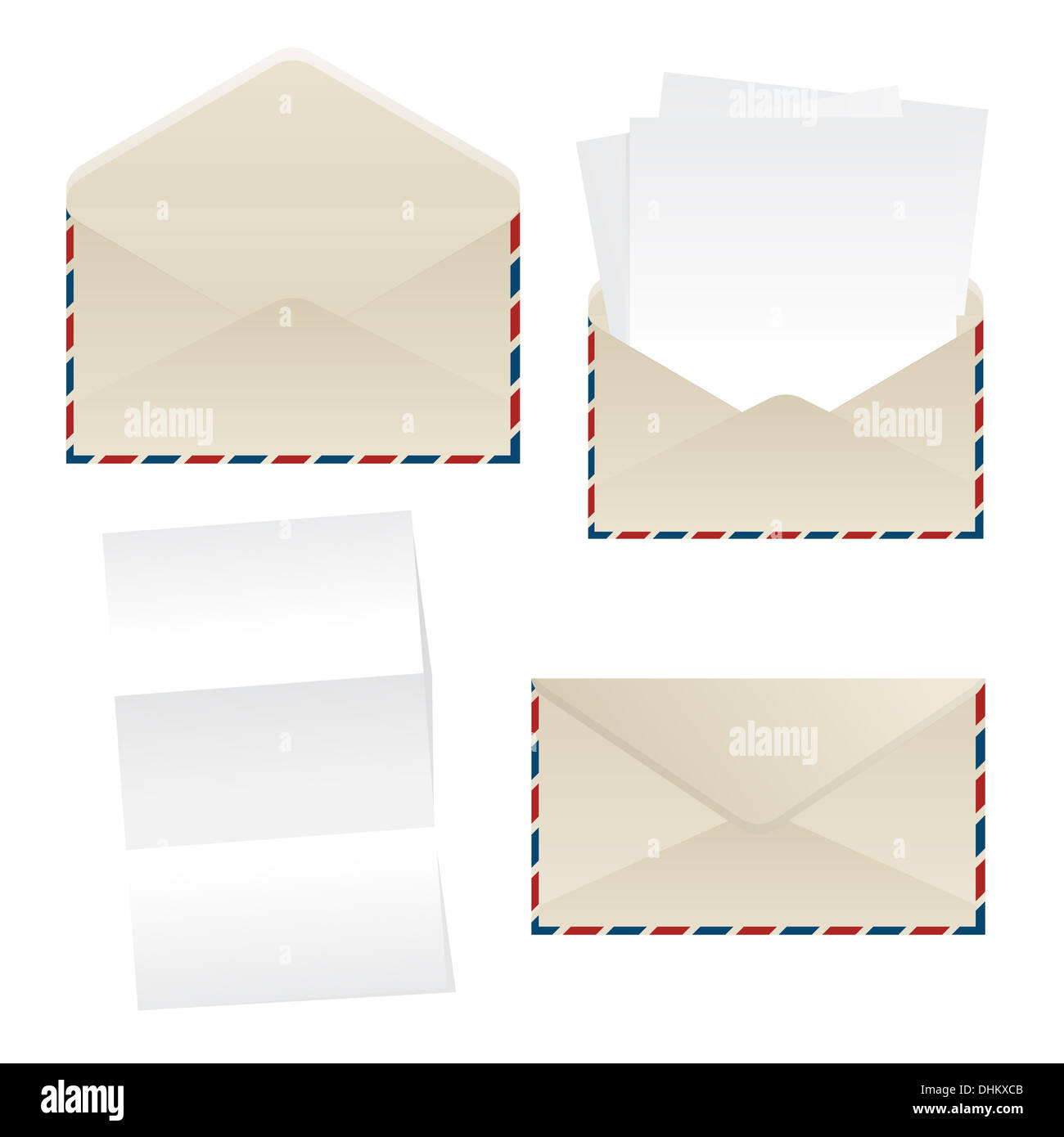 Envelope and paper sheets Stock Photo - Alamy