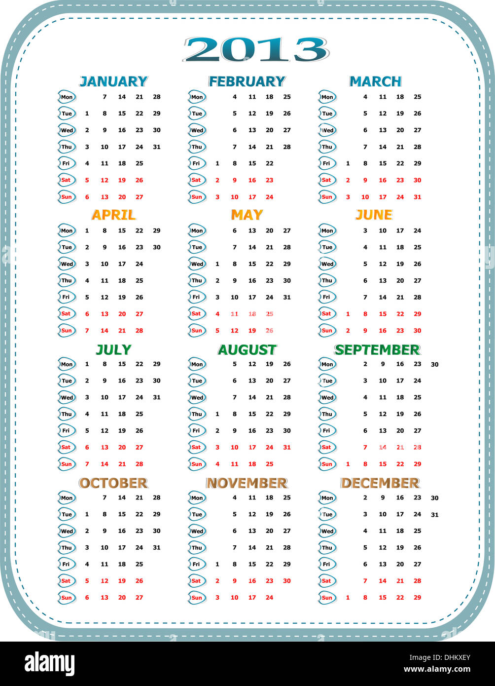 Calendar simple hi-res stock photography and images - Alamy