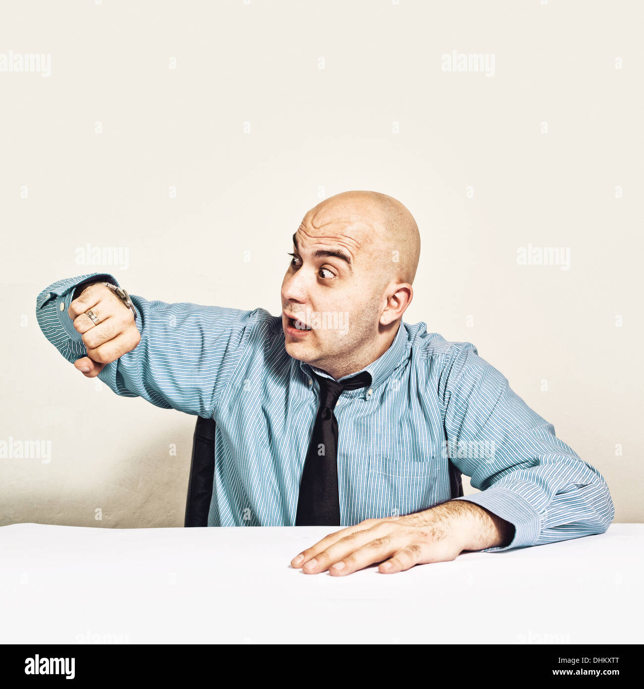 Man Looking Watch Rushing Work High Resolution Stock Photography and ...