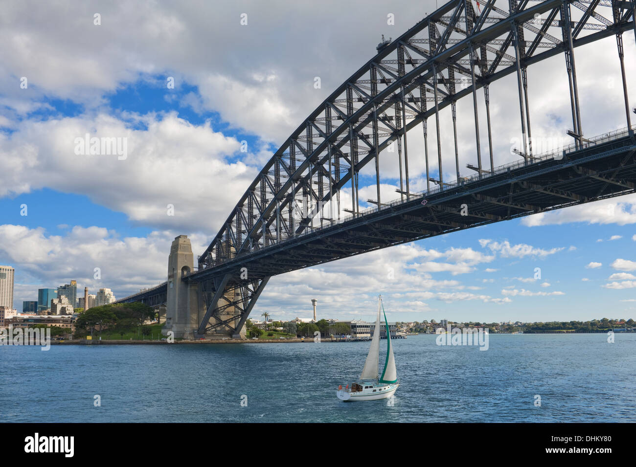 View of the Sydney Harbour Bridge from the sea Stock Photo - Alamy