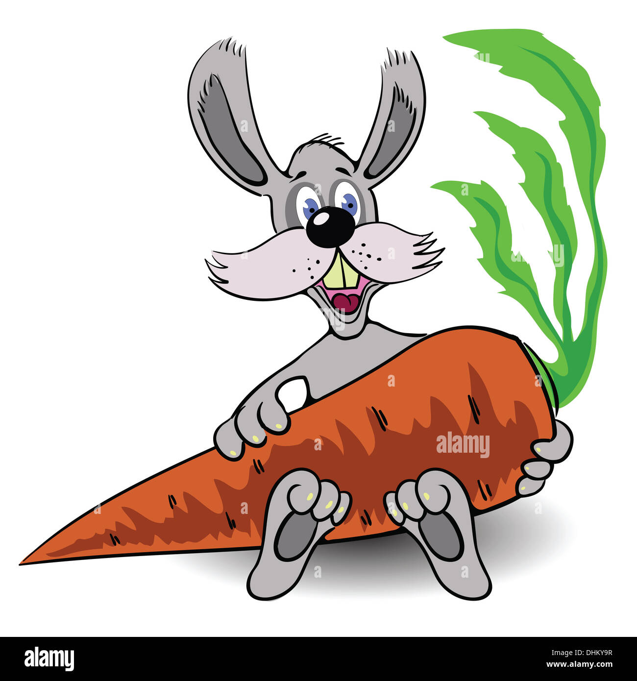 Cartoon rabbit carrot Cut Out Stock Images & Pictures - Alamy