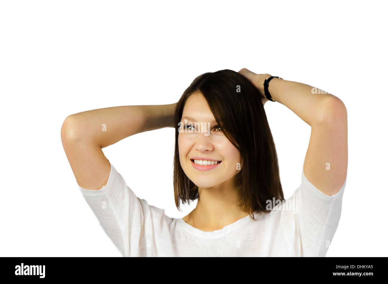 Beautiful girl smiling Stock Photo - Alamy