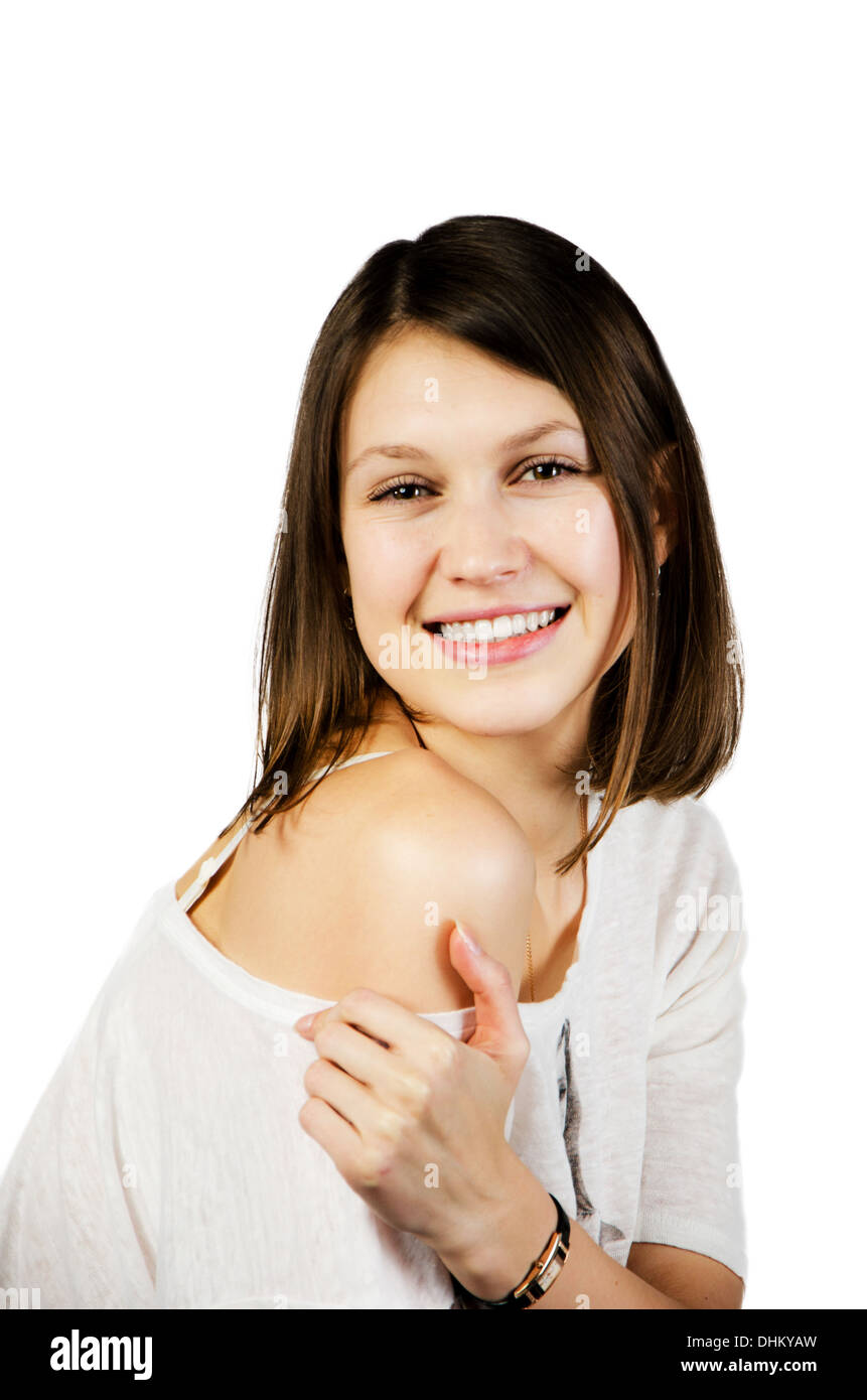 Beautiful girl smiling Stock Photo - Alamy