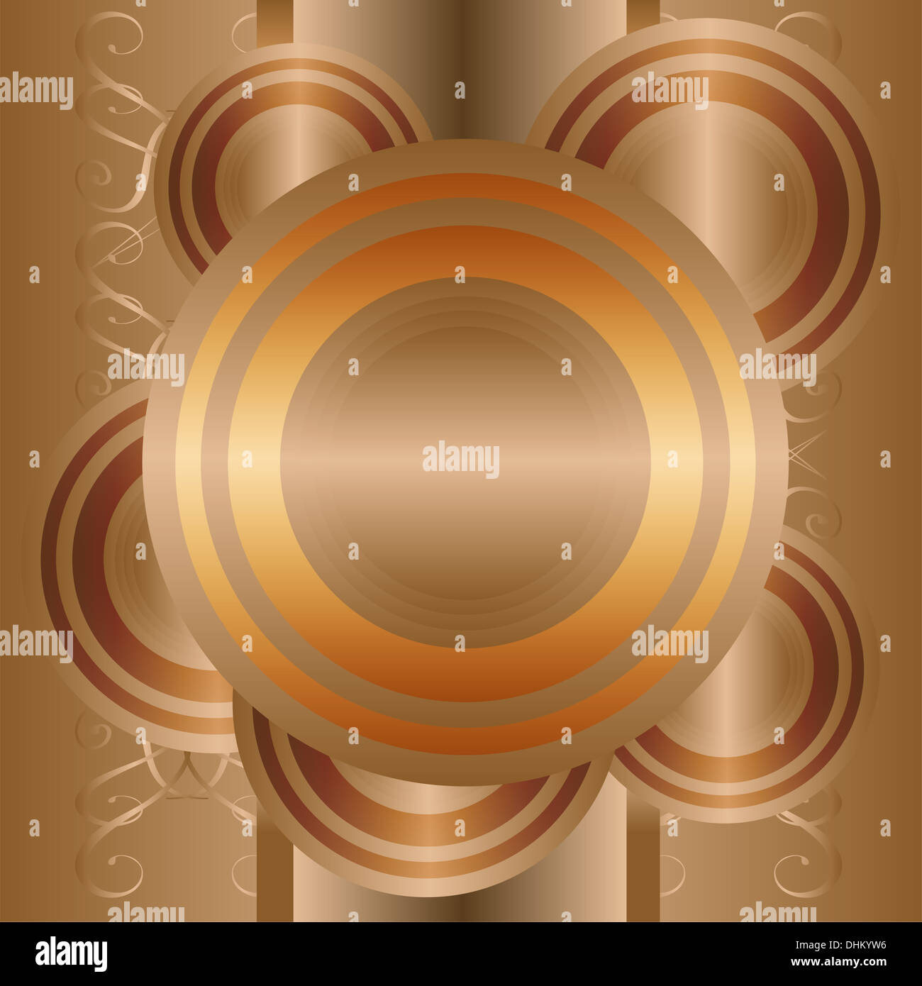 Abstract background with gold circles Stock Photo - Alamy