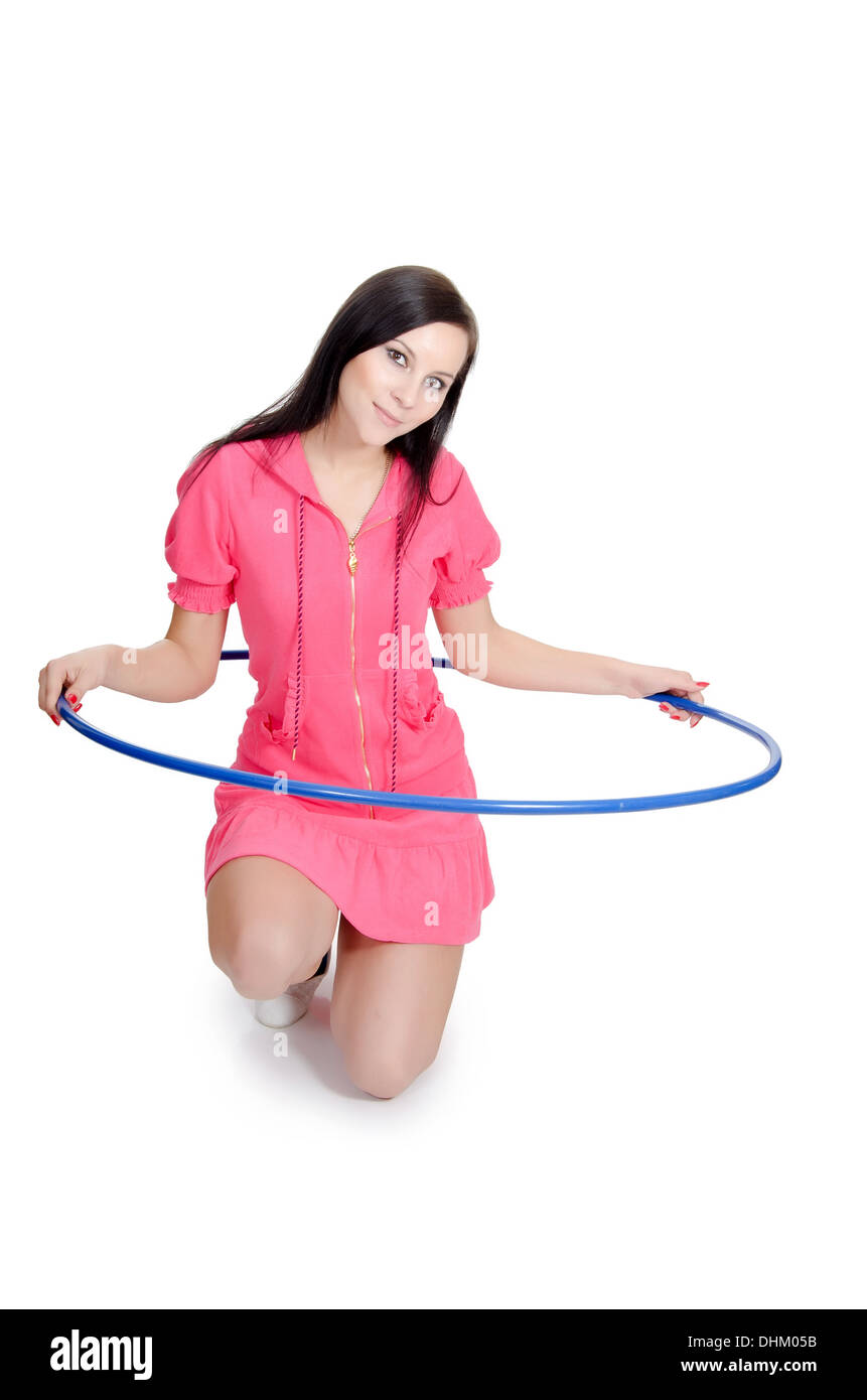 Portrait of the girl with hoop Stock Photo - Alamy