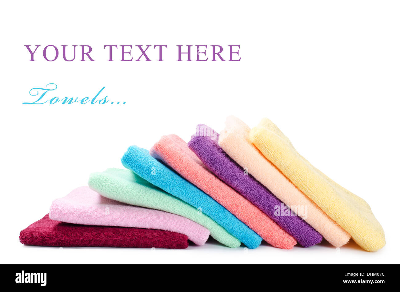 The combined color towels Stock Photo - Alamy