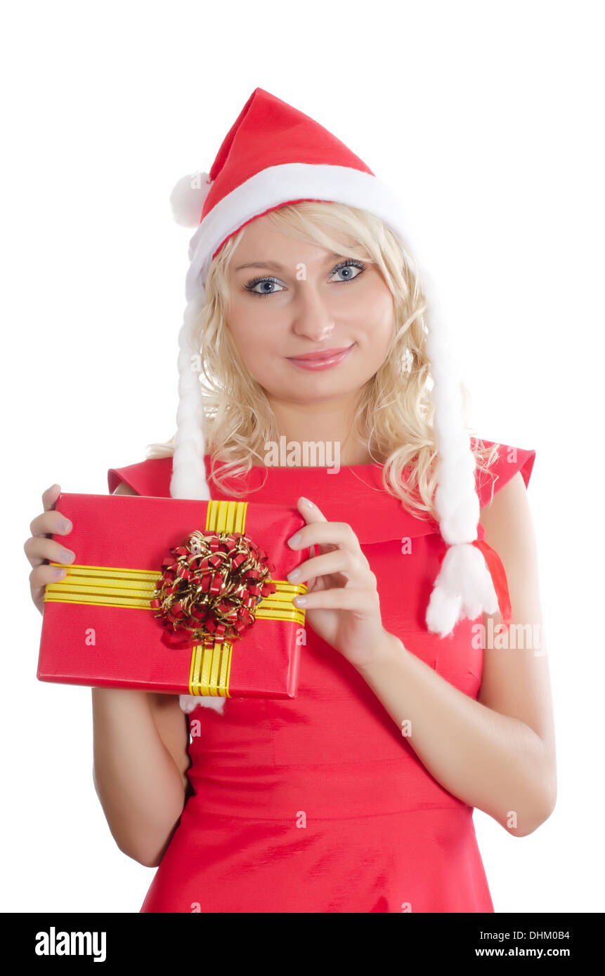 Female santa looking gifts hi-res stock photography and images - Alamy