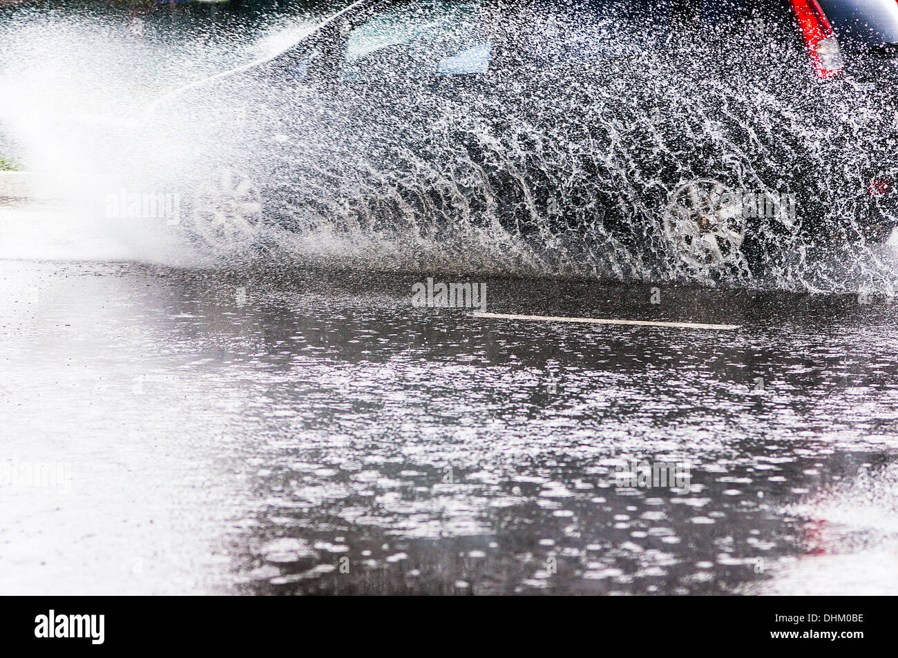 spray from the car Stock Photo - Alamy