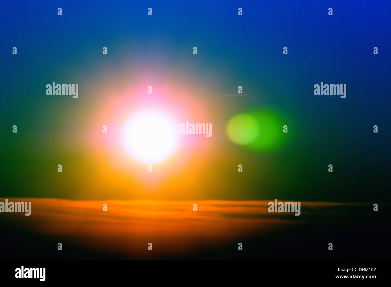 Sun and colors in the sky Stock Photo - Alamy