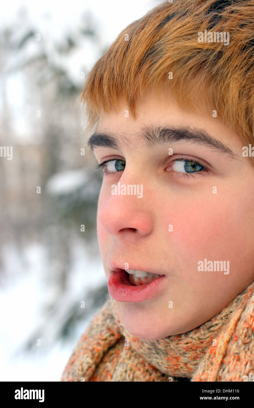 Boy coat and scarf hi-res stock photography and images - Alamy