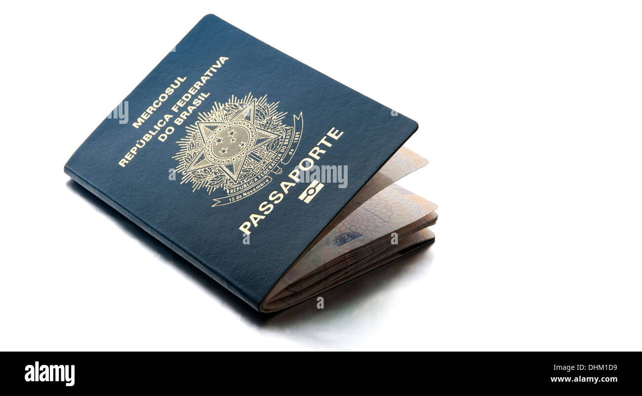 Brazilian Passport on white background Stock Photo - Alamy