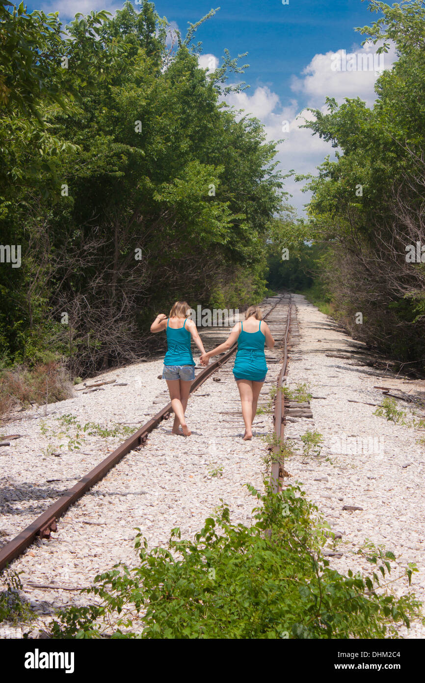 Walking railroad tracks hi-res stock photography and images - Alamy