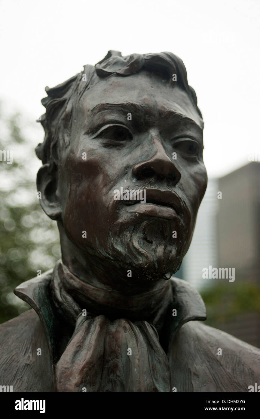 Bust of Jean-Baptiste Pointe DuSable, Founder of Chicago, Michigan ...