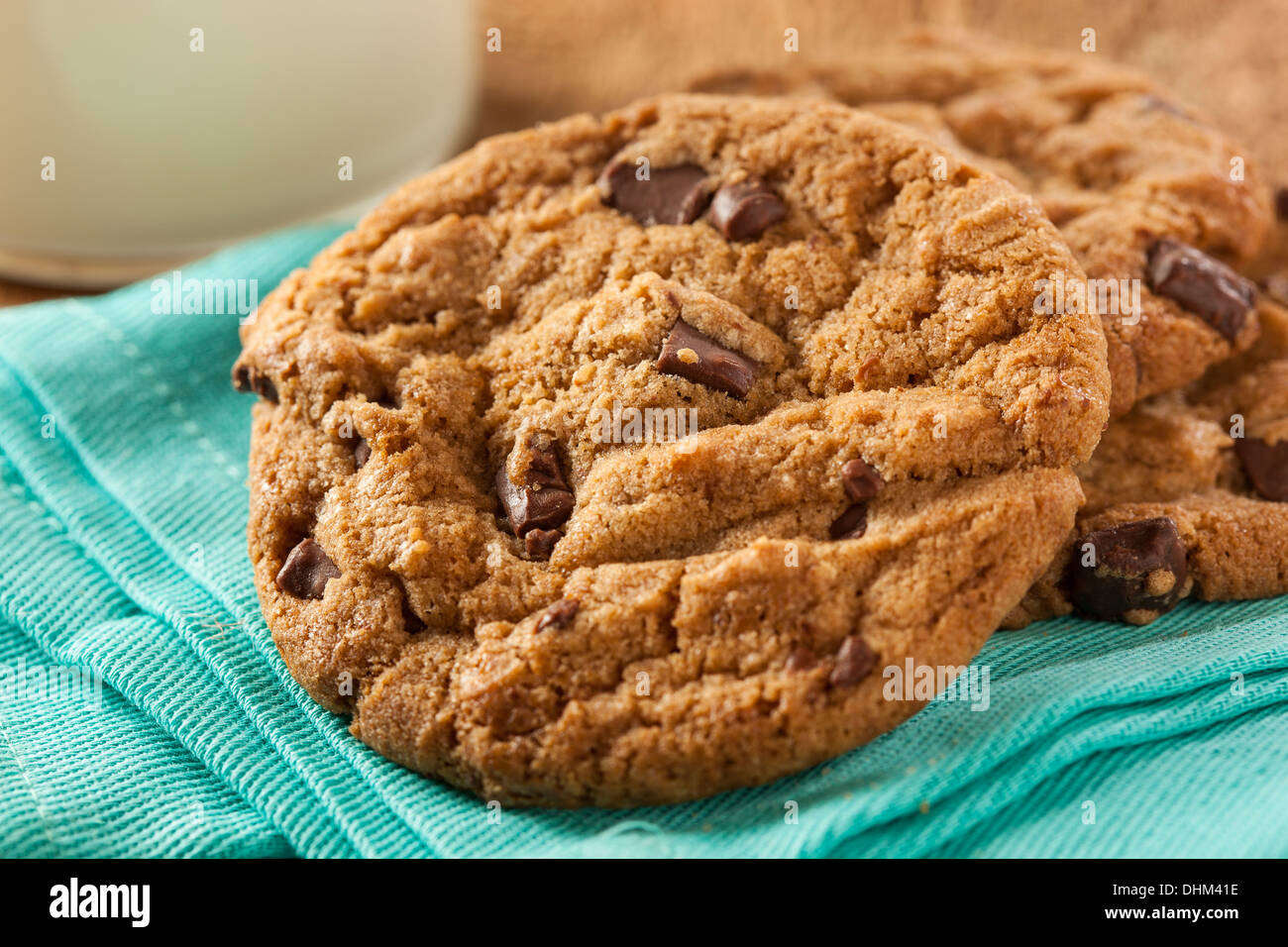 Homemade Chocolate Chip Cookies Ready to Eat Stock Photo - Alamy