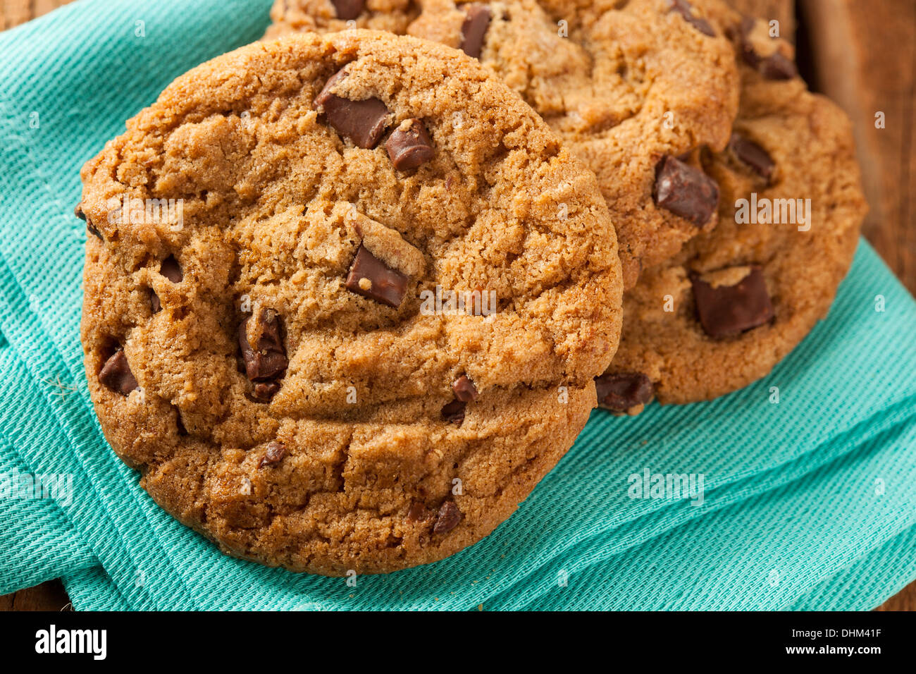 Homemade Chocolate Chip Cookies Ready to Eat Stock Photo - Alamy