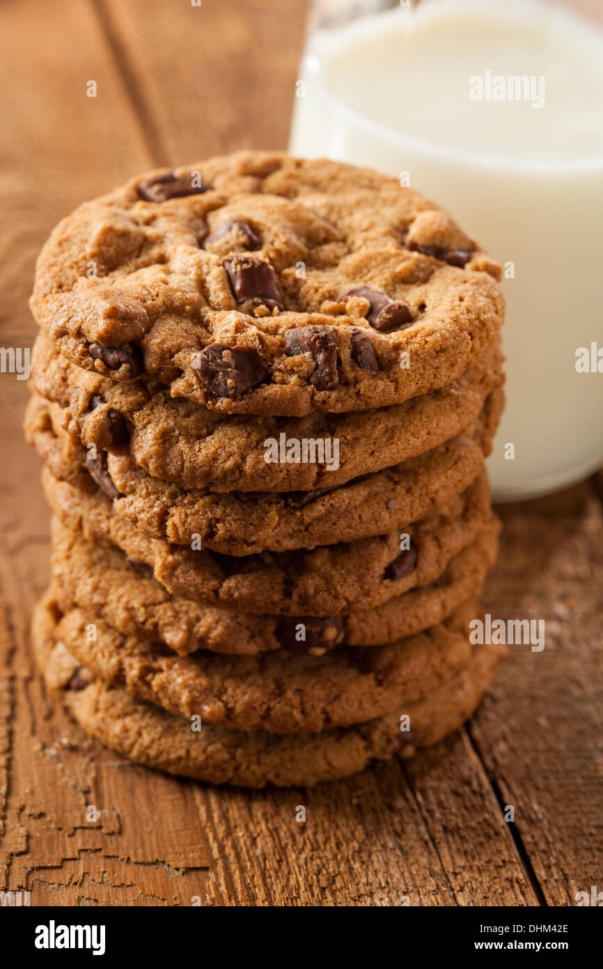 Homemade Chocolate Chip Cookies Ready to Eat Stock Photo - Alamy