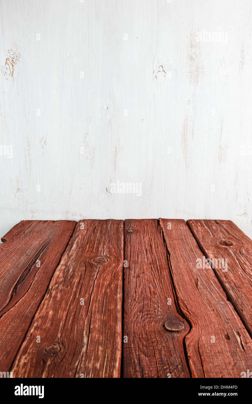 Old empty wooden table Stock Photo - Alamy