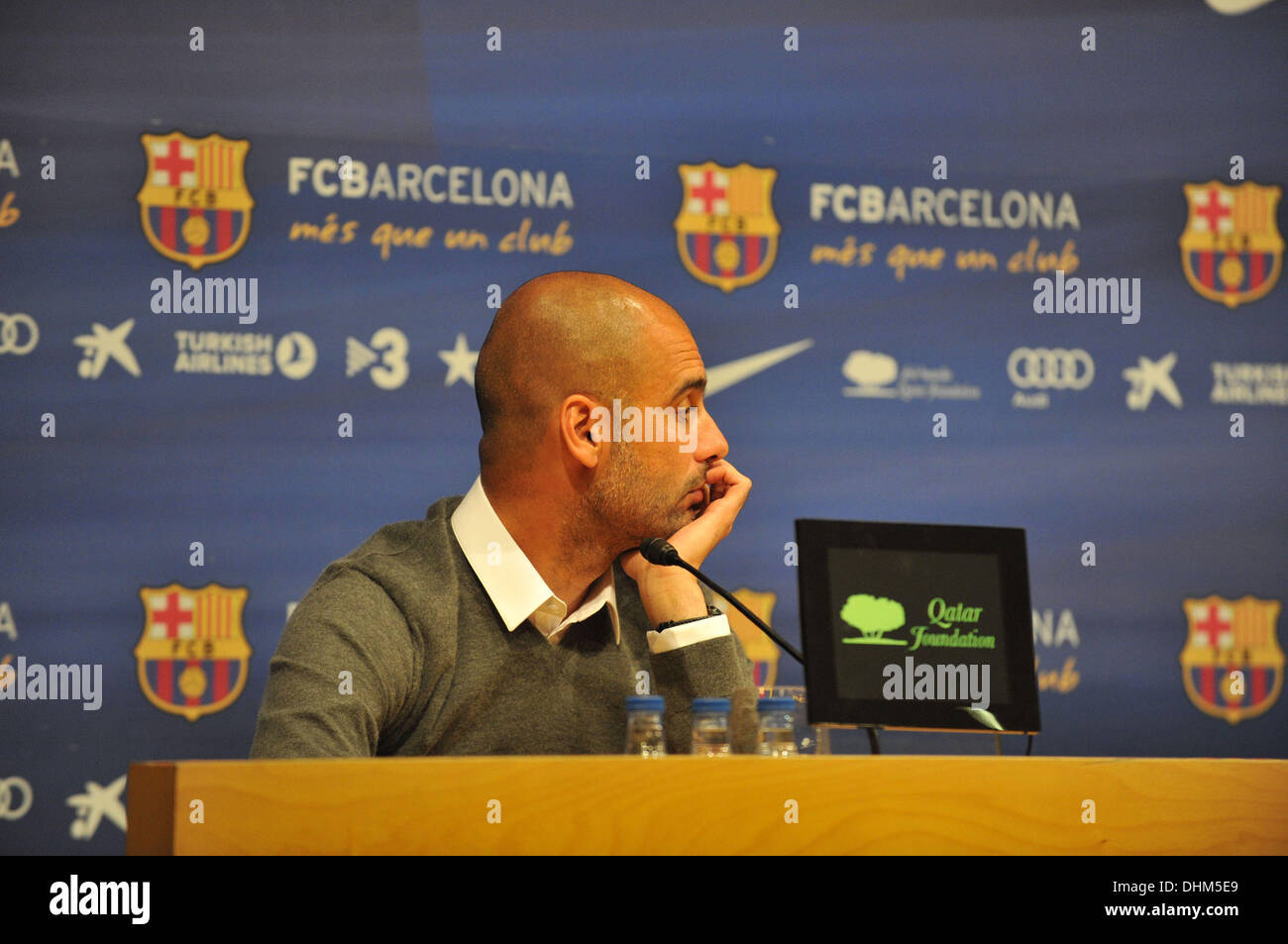 Barcelona Football Club Head Coach Josep Guardiola announces his ...