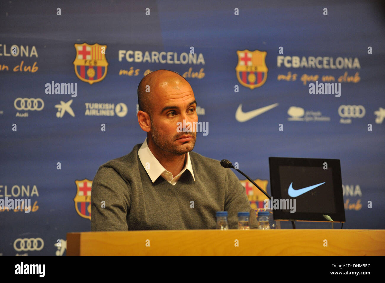 Barcelona Football Club Head Coach Josep Guardiola announces his ...
