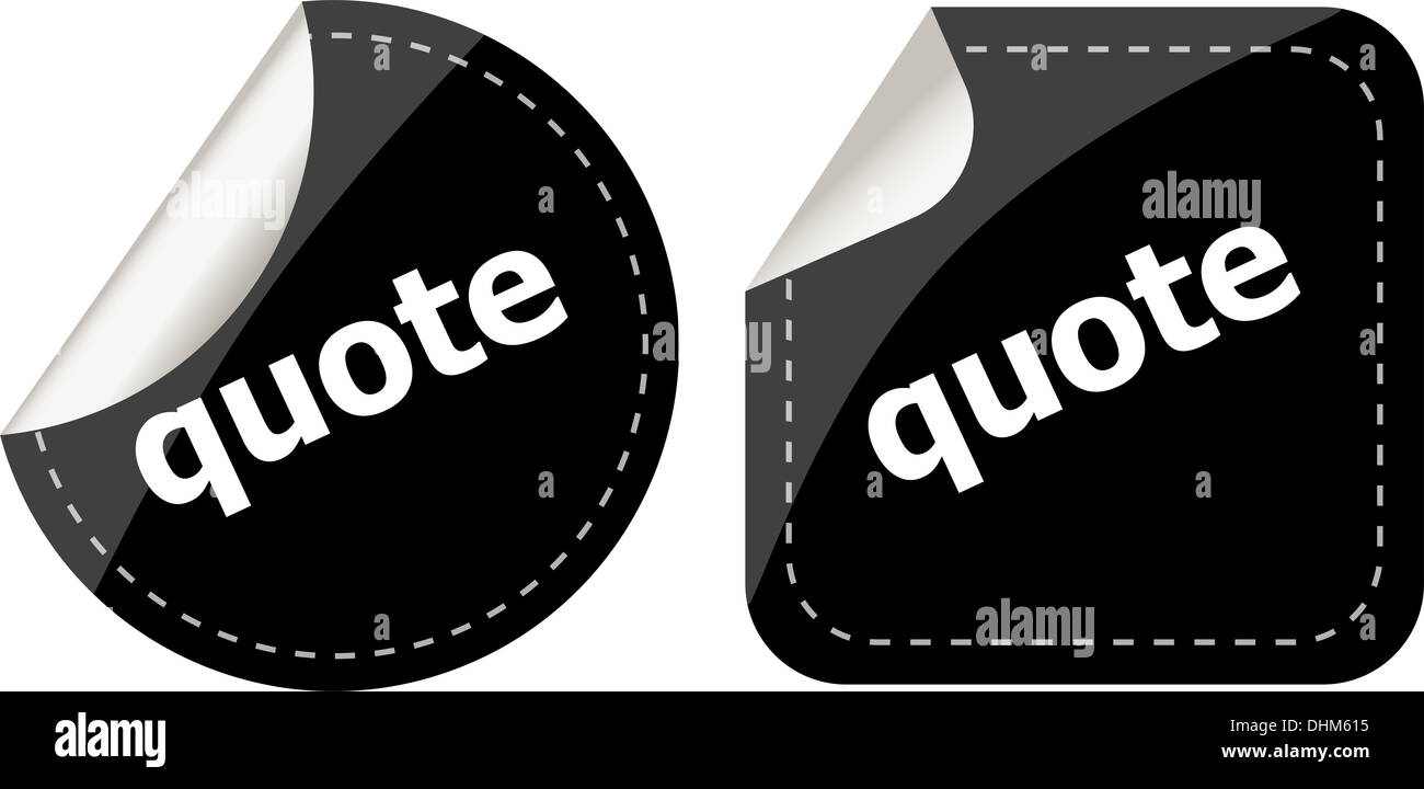 Quote stickers hi-res stock photography and images - Alamy