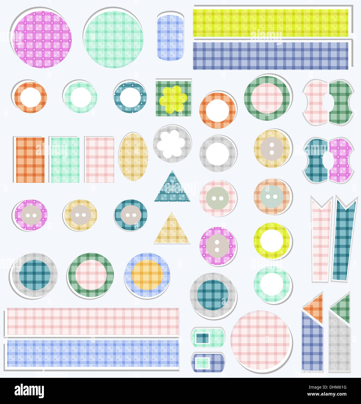 set of cute scrapbook elements Stock Photo - Alamy