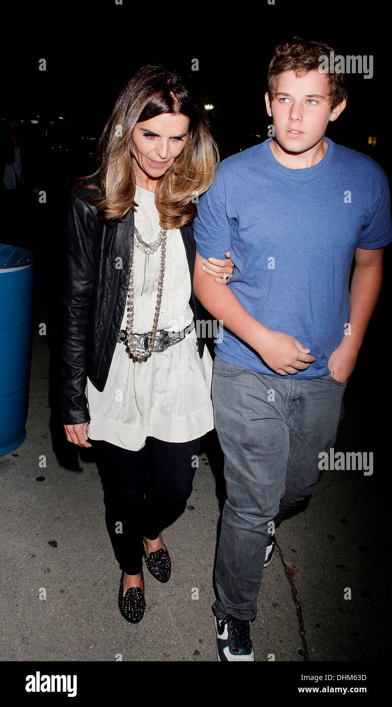 Maria Shriver and her son Christopher Schwarzenegger arrive at the LA ...