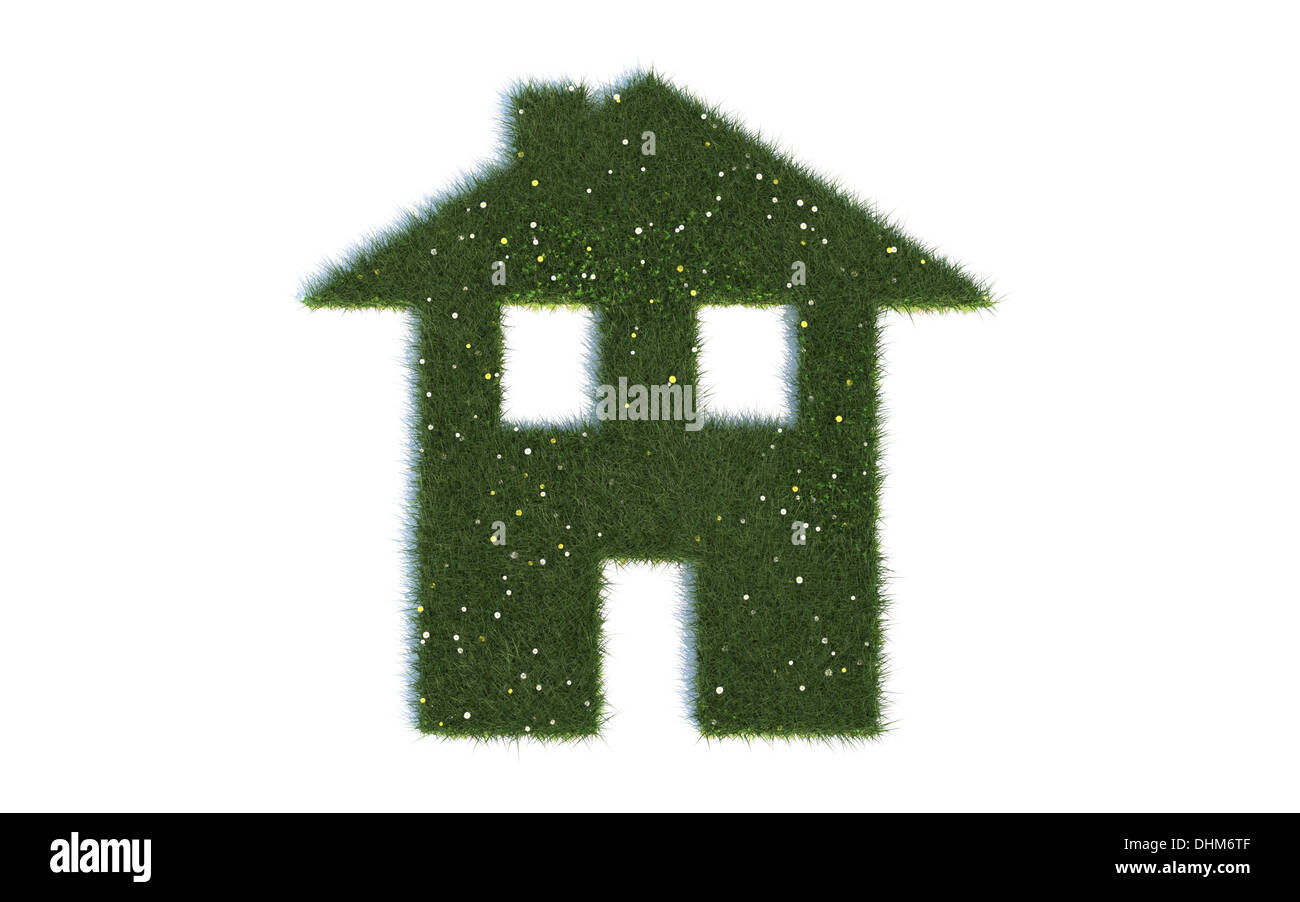 Grashaus: Serie Symbole aus realist. Gras Stock Photo - Alamy