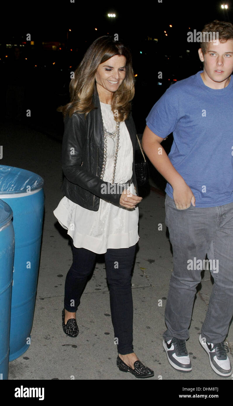 Maria Shriver and her son Christopher Schwarzenegger arrive at the L.A ...