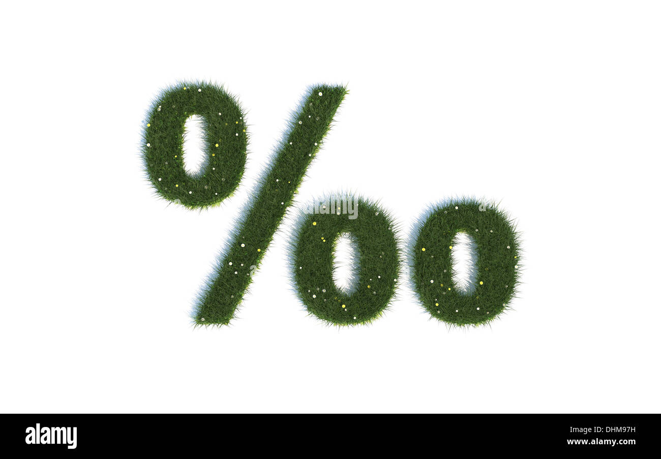 Promille: Serie Symbole aus realist. Gras Stock Photo - Alamy