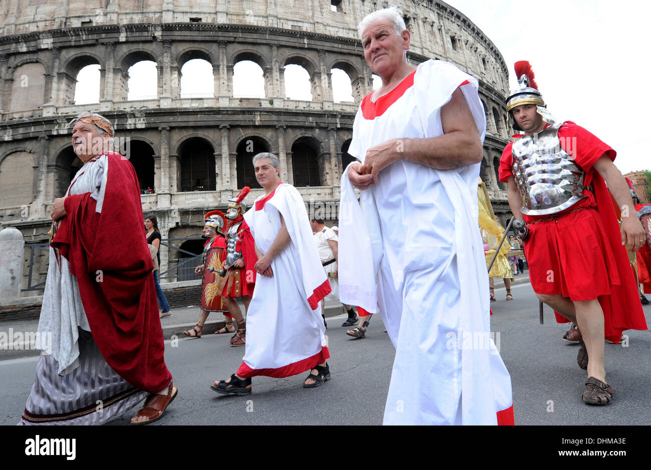 Rome Birthday Celebrations People dressed as ancient Roman centurions ...