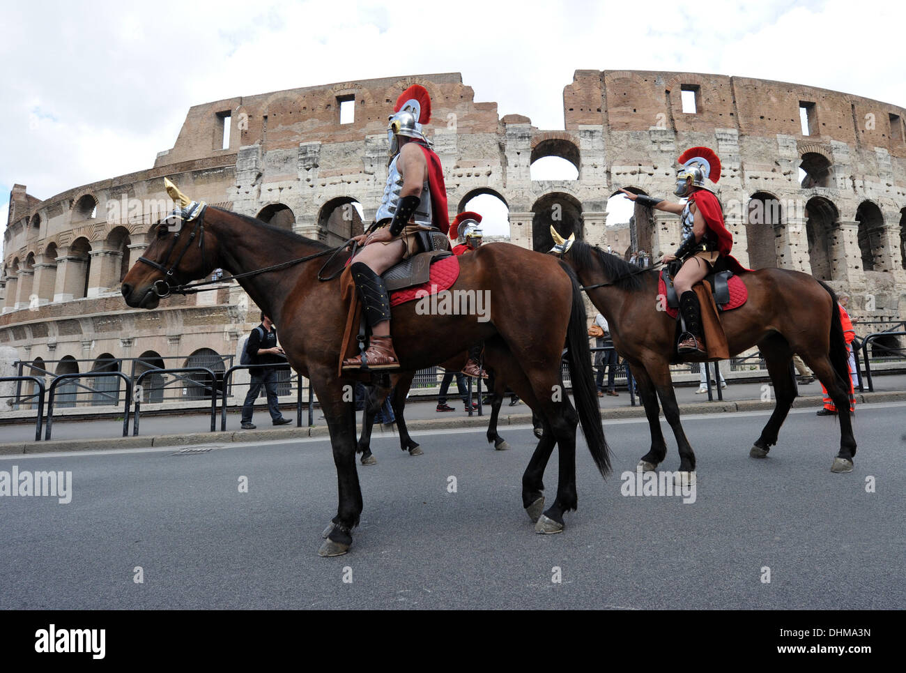 Rome Birthday Celebrations People dressed as ancient Roman centurions ...