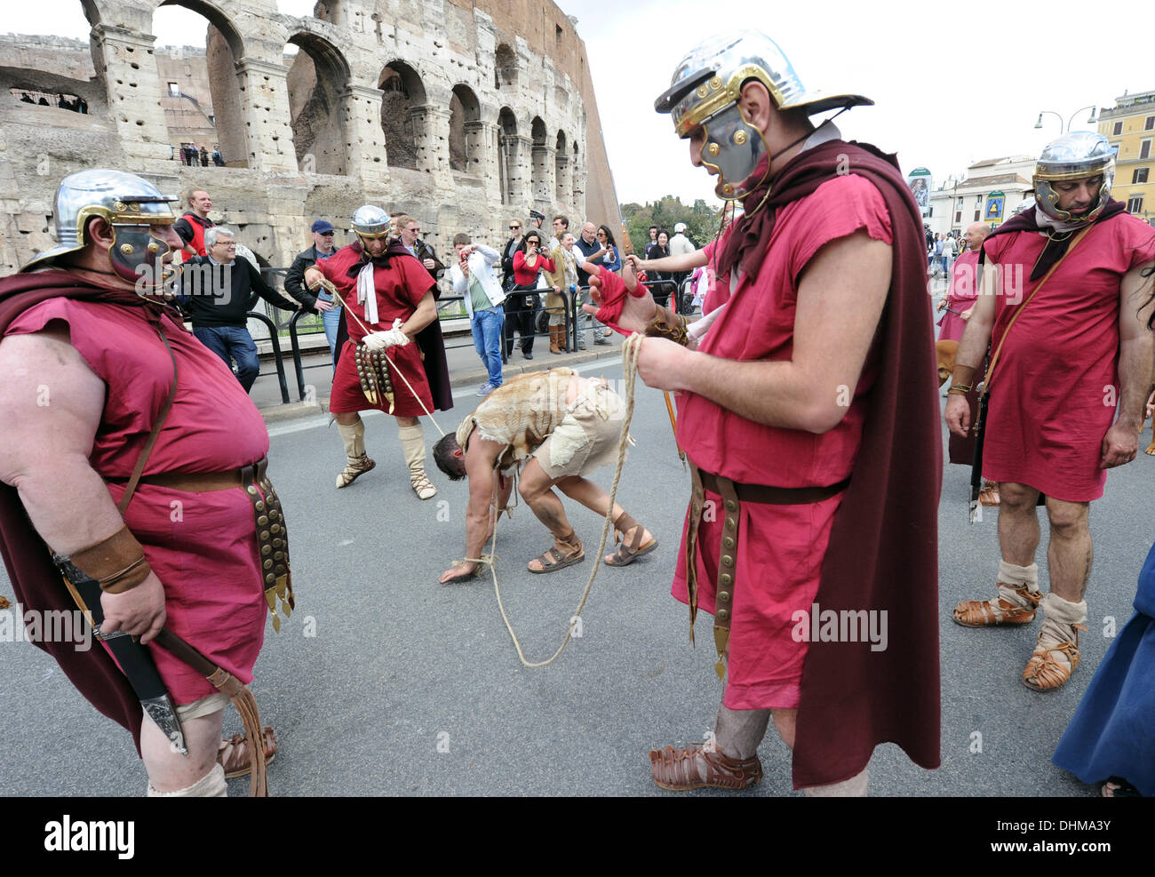 Rome Birthday Celebrations People dressed as ancient Roman centurions ...