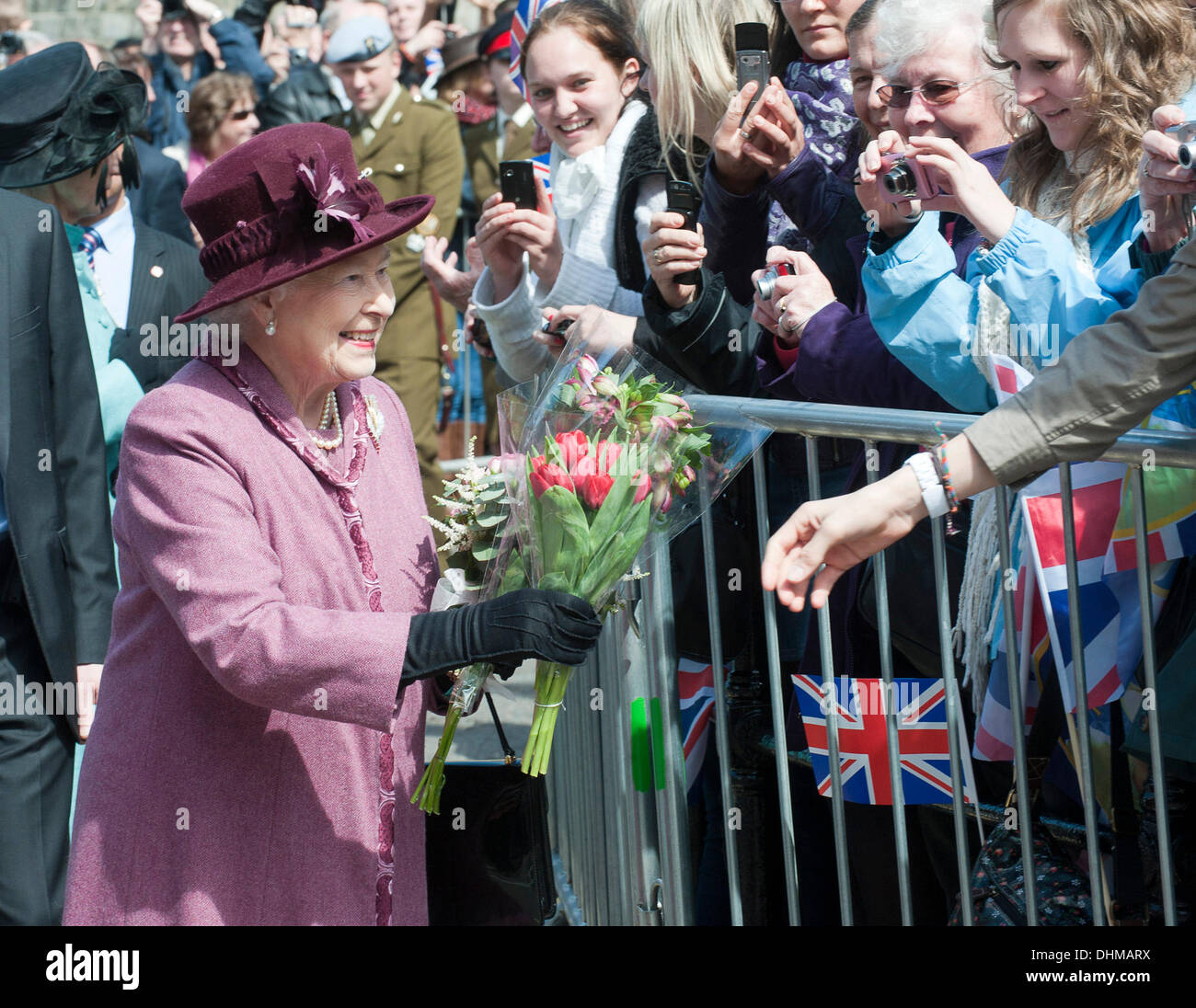 Queen Elizabeth II visits Windsor during her UK wide tour to celebrate ...