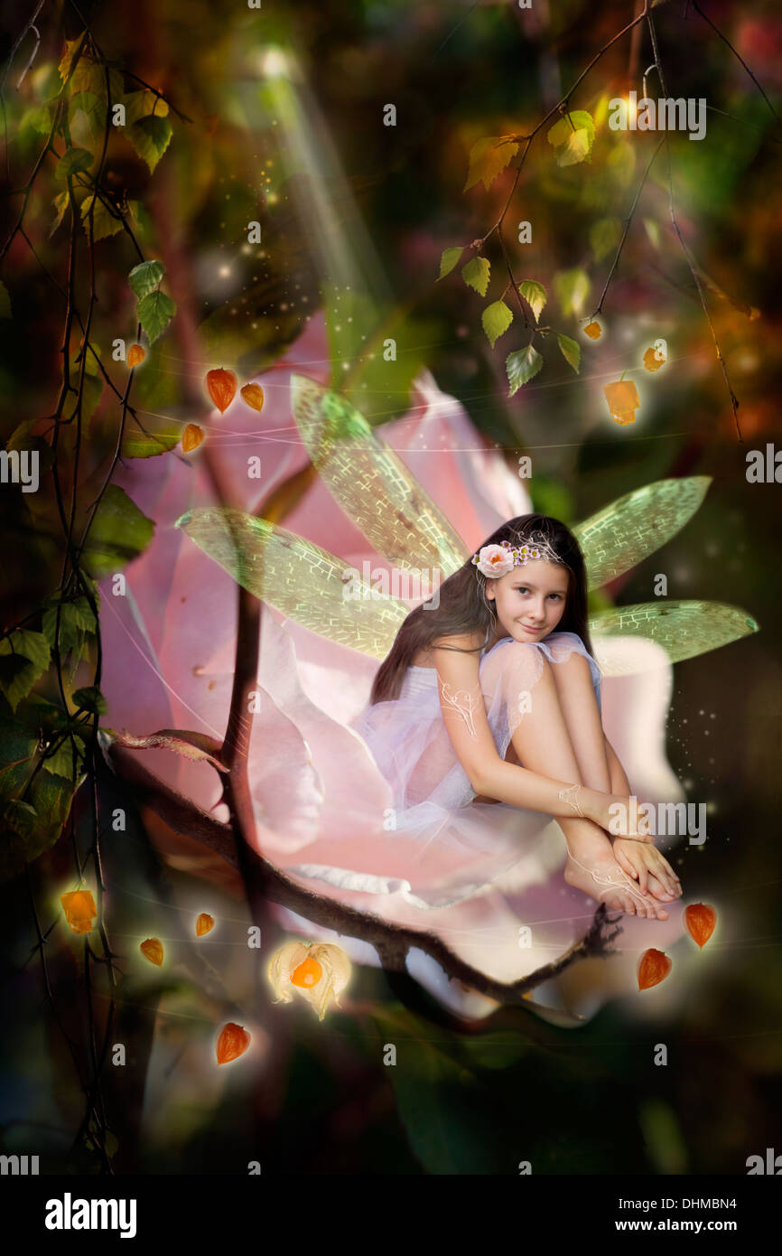 Sweet little fairy girl Stock Photo - Alamy