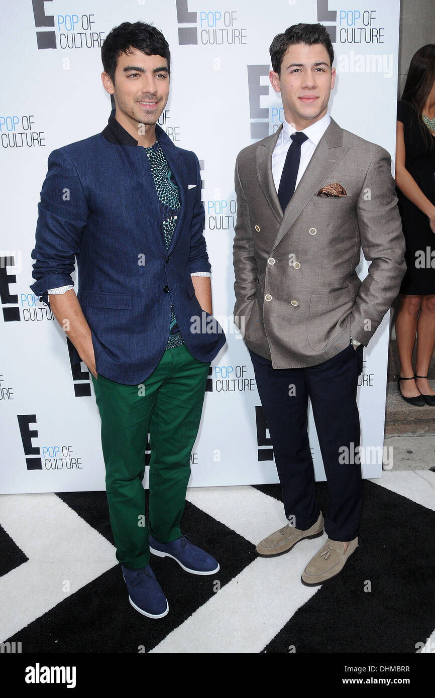 Joe Jonas and Nick Jonas 2012 'E' upfront presentation - Arrivals New ...