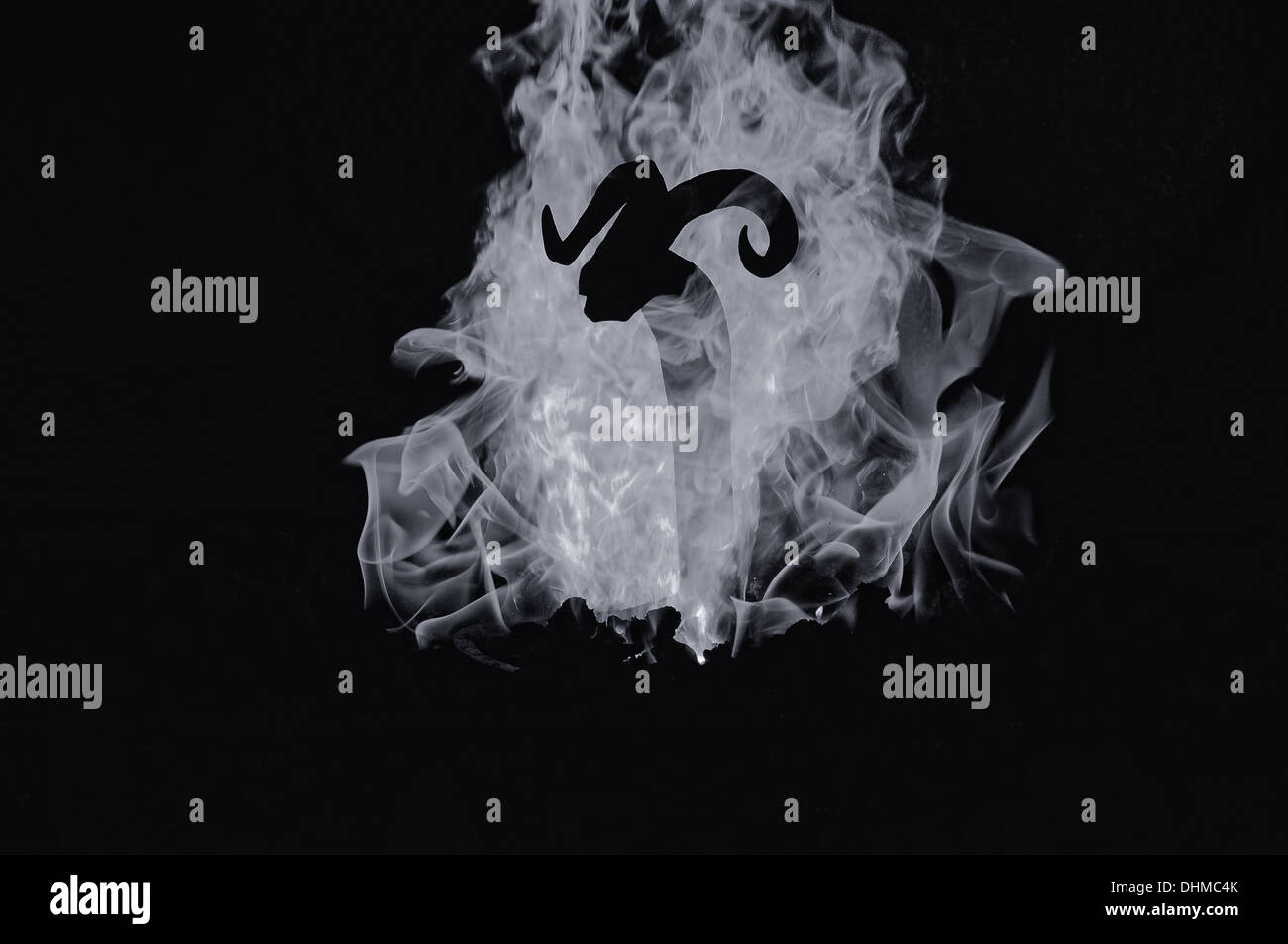 monochrome in the fire Stock Photo - Alamy