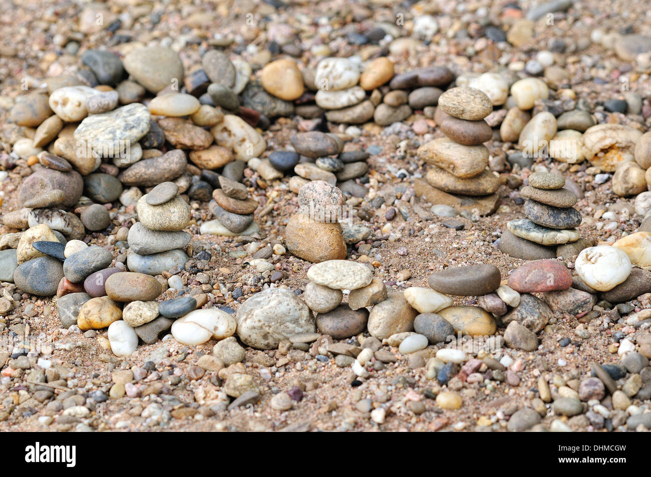 small stone circle with cairns Stock Photo - Alamy