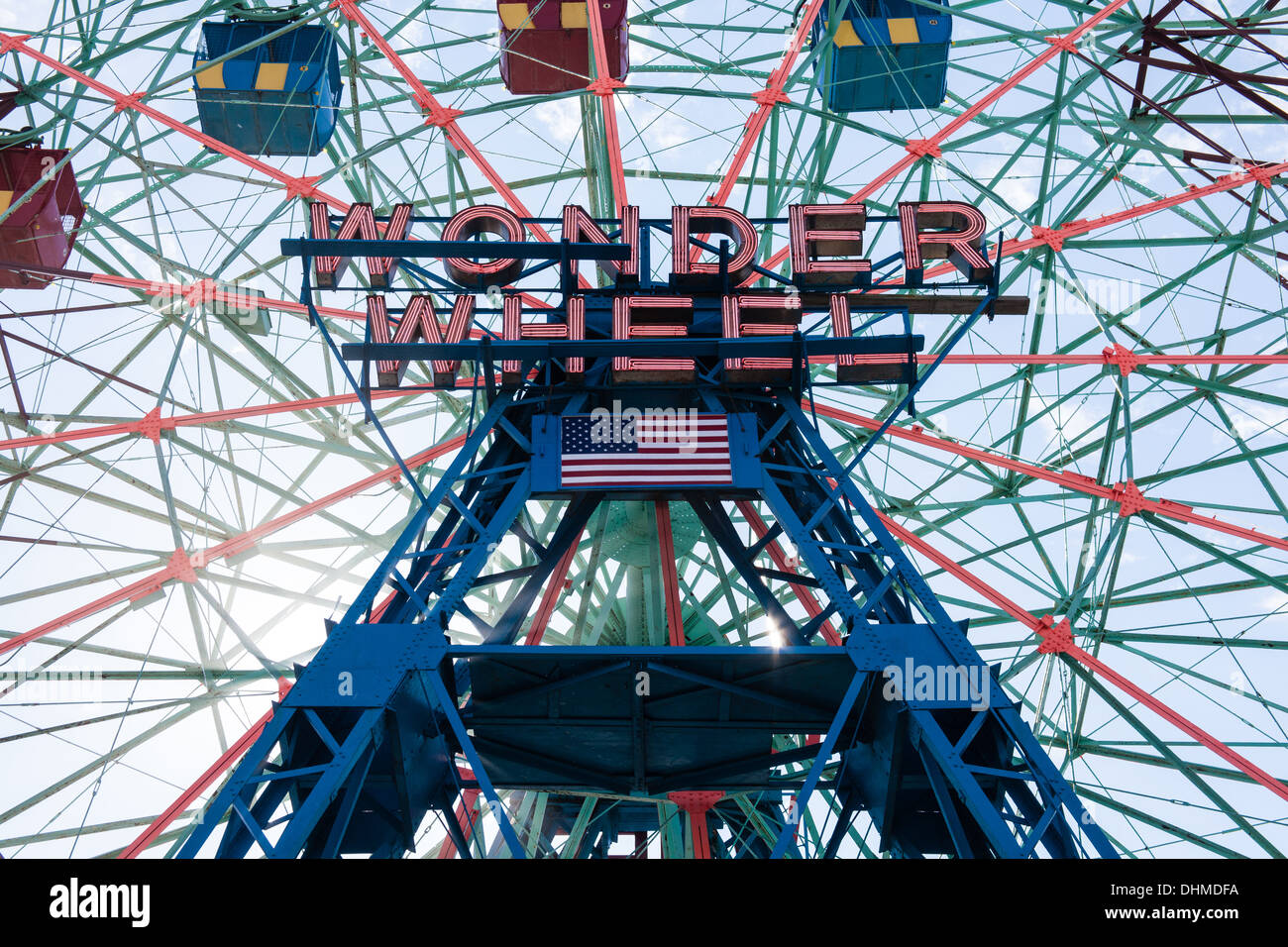 Wonder Wheel ferris wheel ride, Coney Island,Brooklyn, New York,United ...