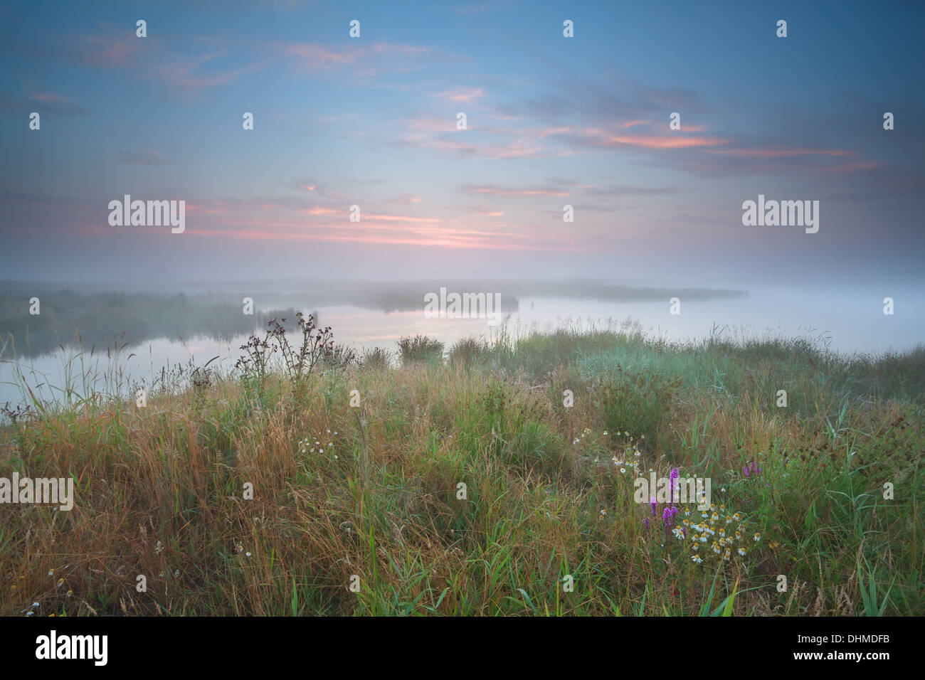 Summer sunrise over river hi-res stock photography and images - Alamy