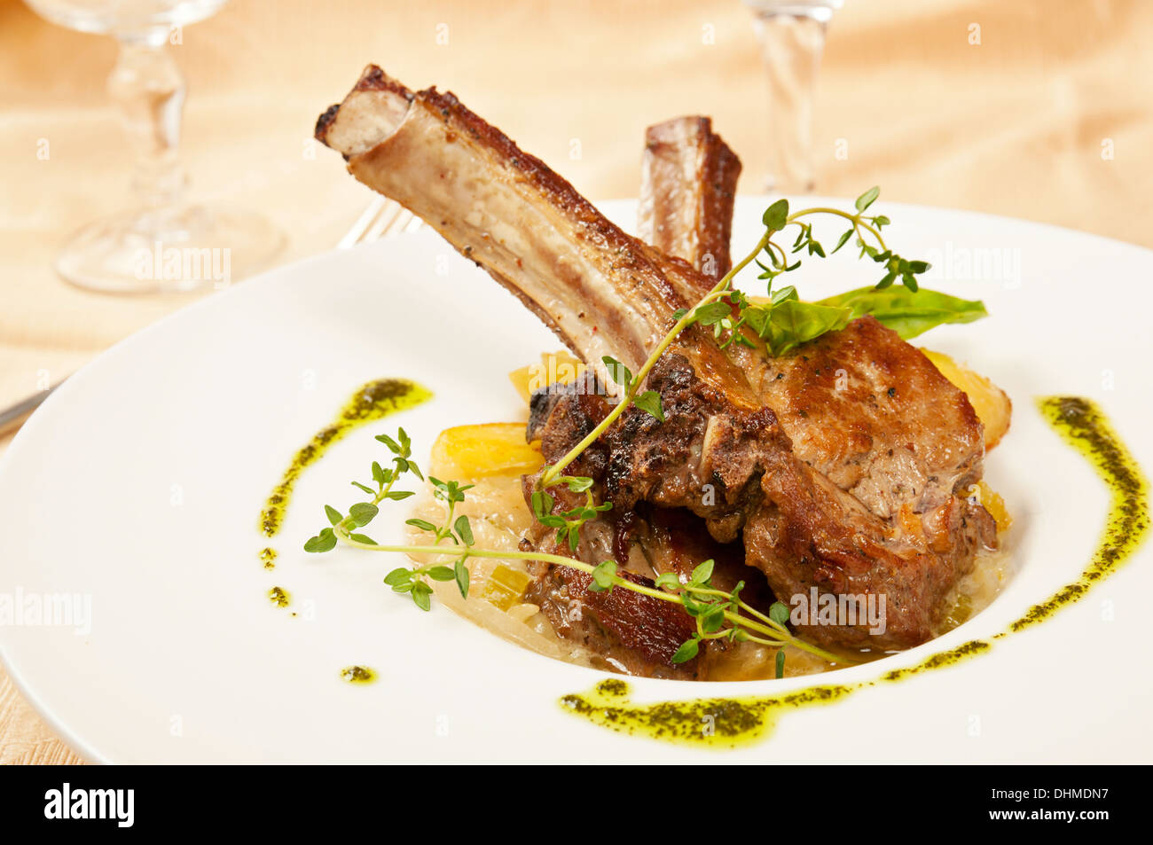 Roasted sheep meat Stock Photo - Alamy