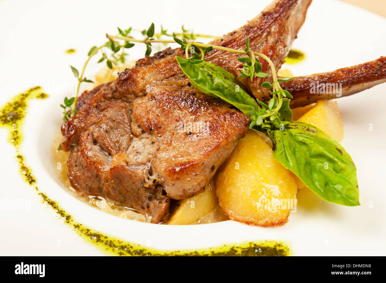 Roasted sheep meat Stock Photo - Alamy