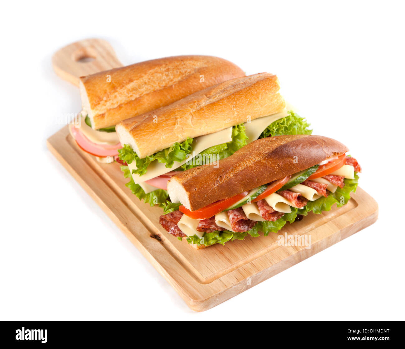 Sandwiches sausage lettuce tomato Cut Out Stock Images & Pictures - Alamy