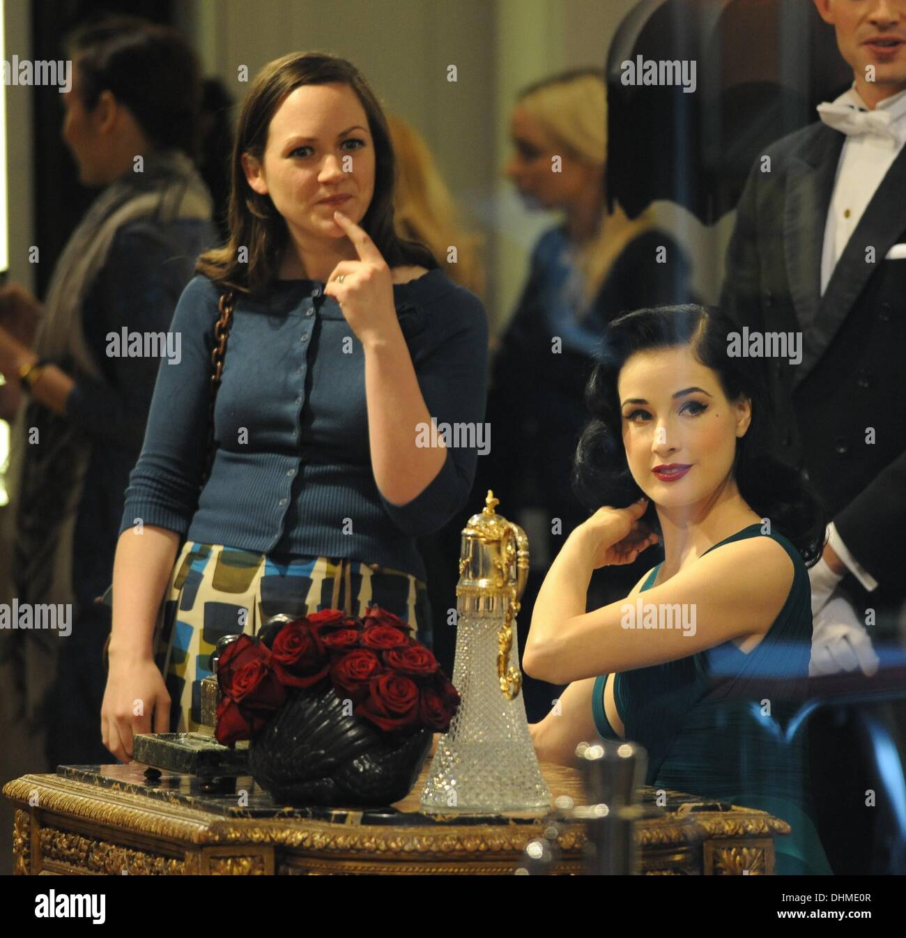 Dita Von Teese signs autographs during her debut perfume launch at ...